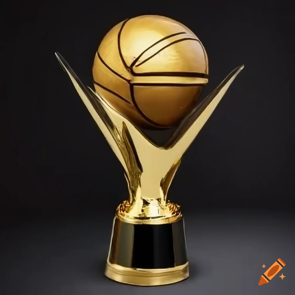 Championship basketball trophy