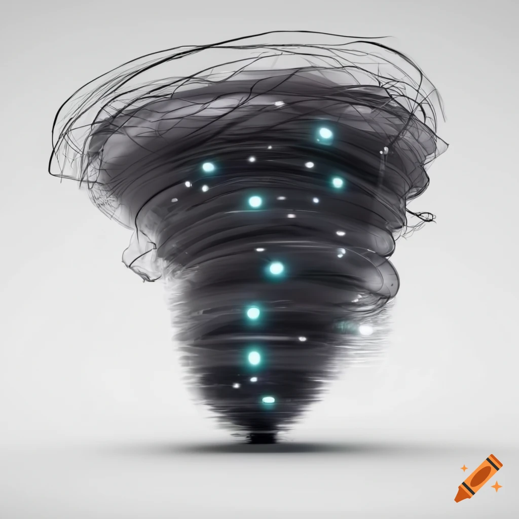 3d rendering of a powerful tornado