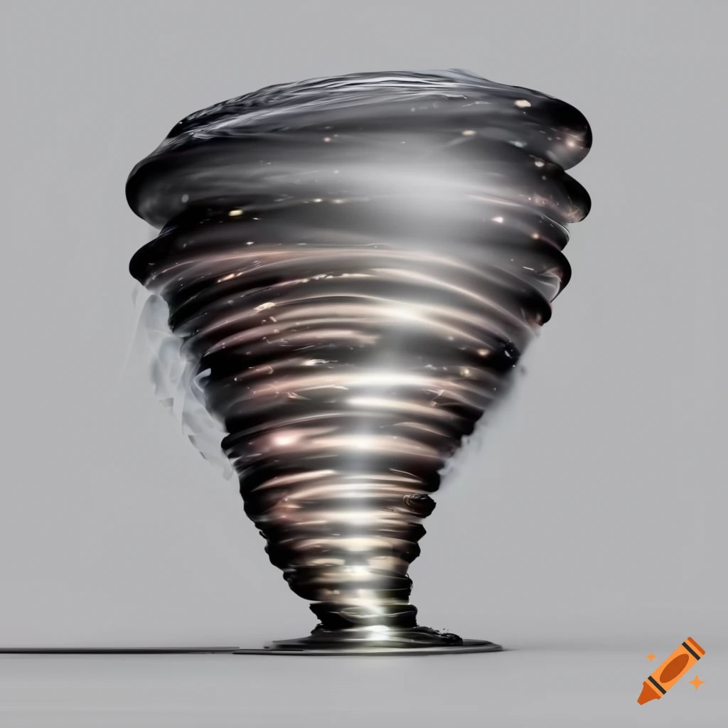 3d rendering of a tornado with black lights