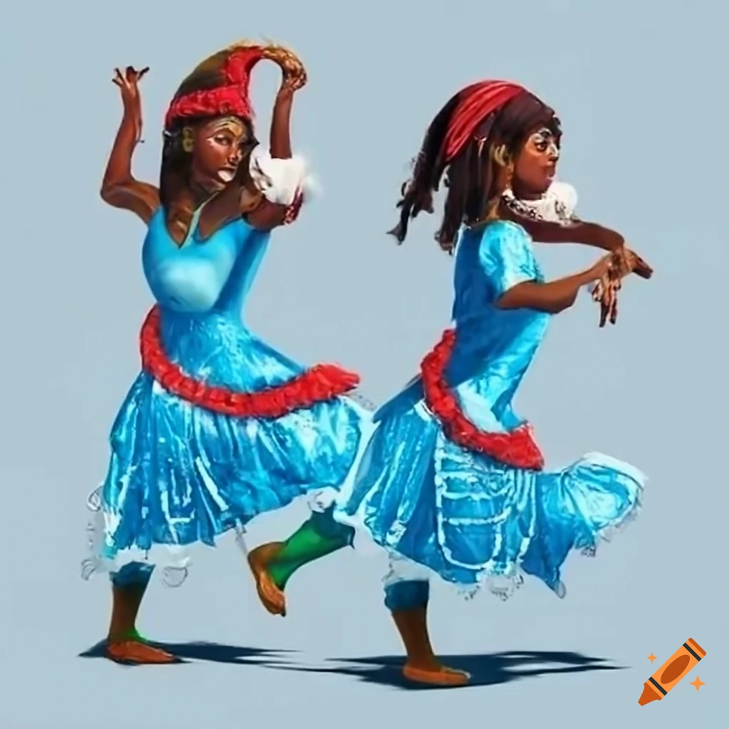 African elves dancing at the north pole