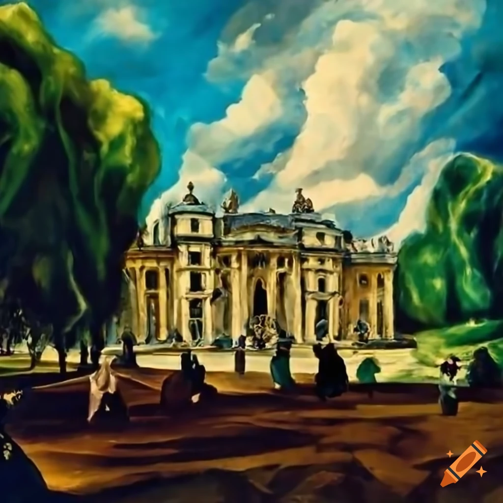 El greco style depiction of hyde park in london on Craiyon