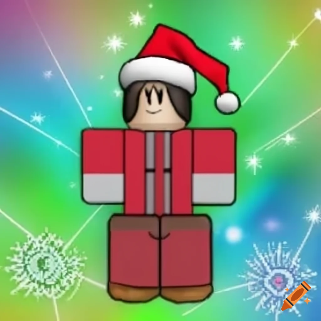 Roblox christmas character with pokem9 text