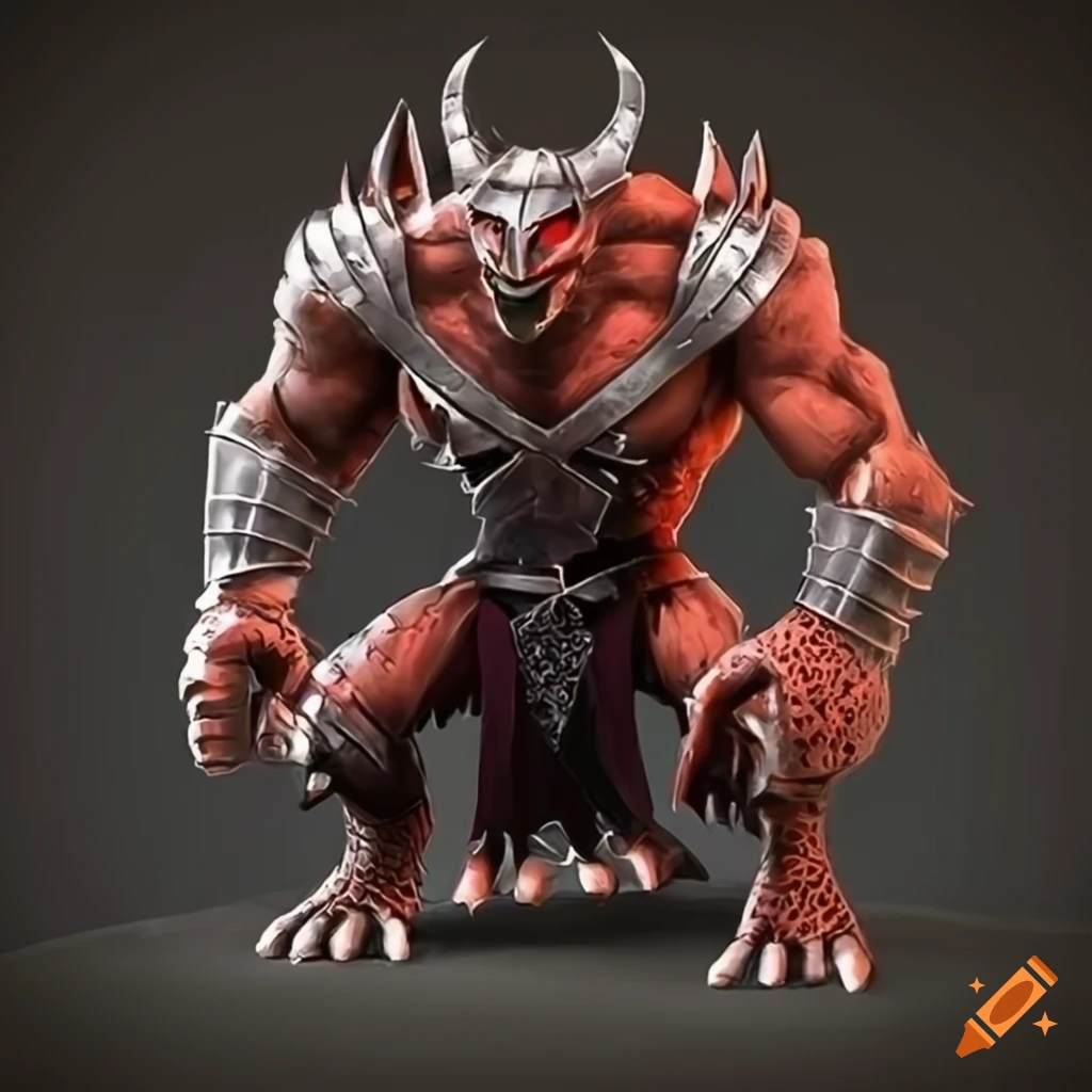 Trigon fusion goliath gargoyle in knight armor