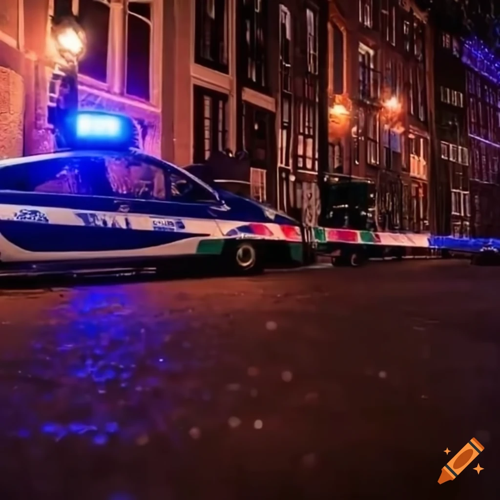 Christmas crime scene in amsterdam