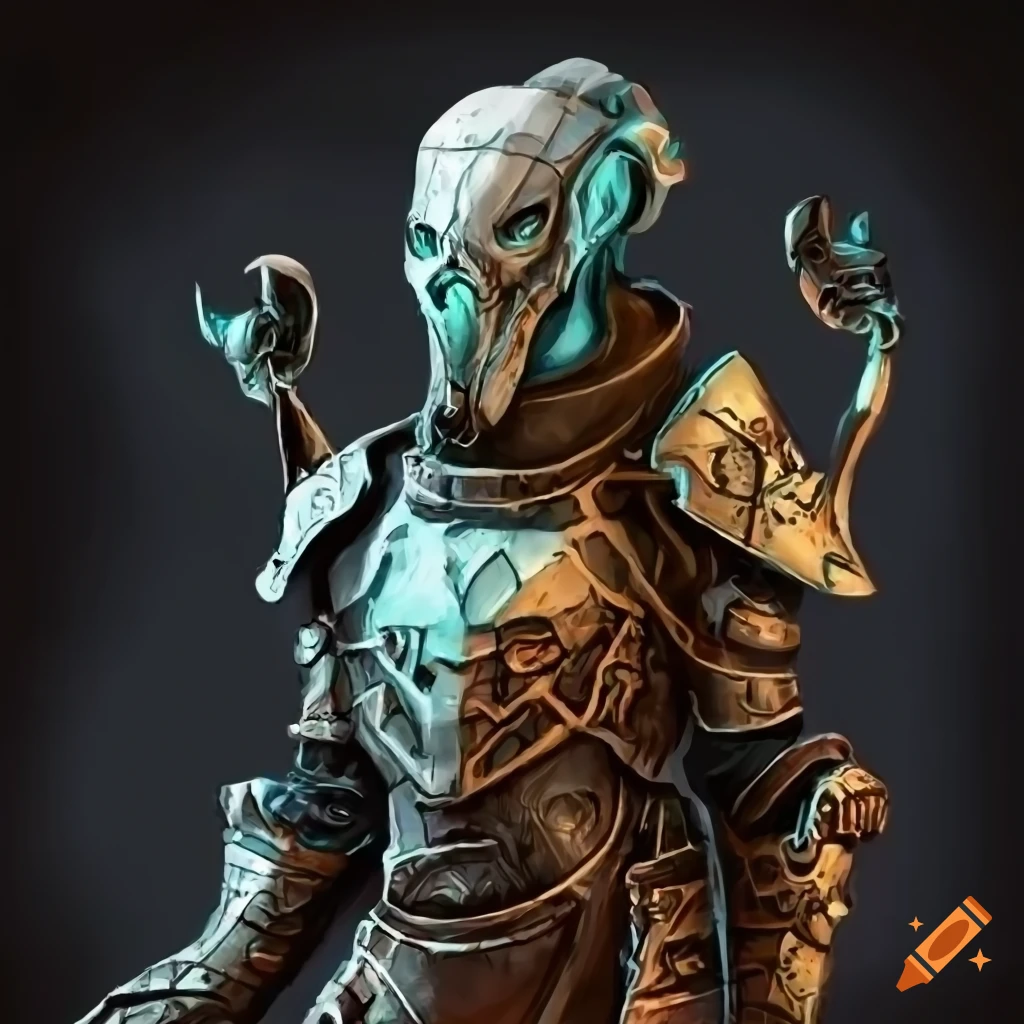 Image of a decayed warforged character from dnd