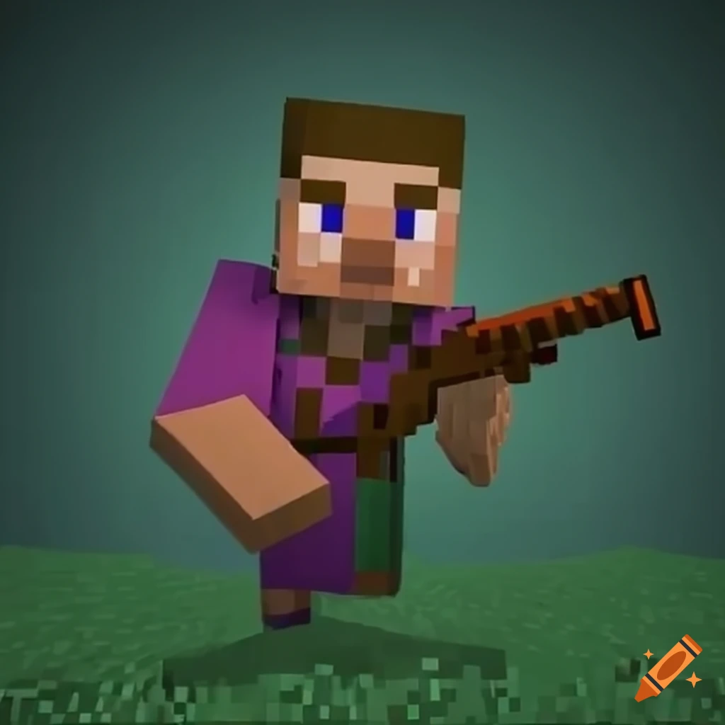 Minecraft villagers fighting pillagers in an epic battle on Craiyon