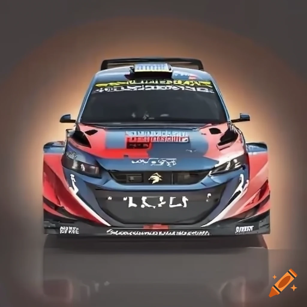 Peugeot wrc 2023 racing car on Craiyon