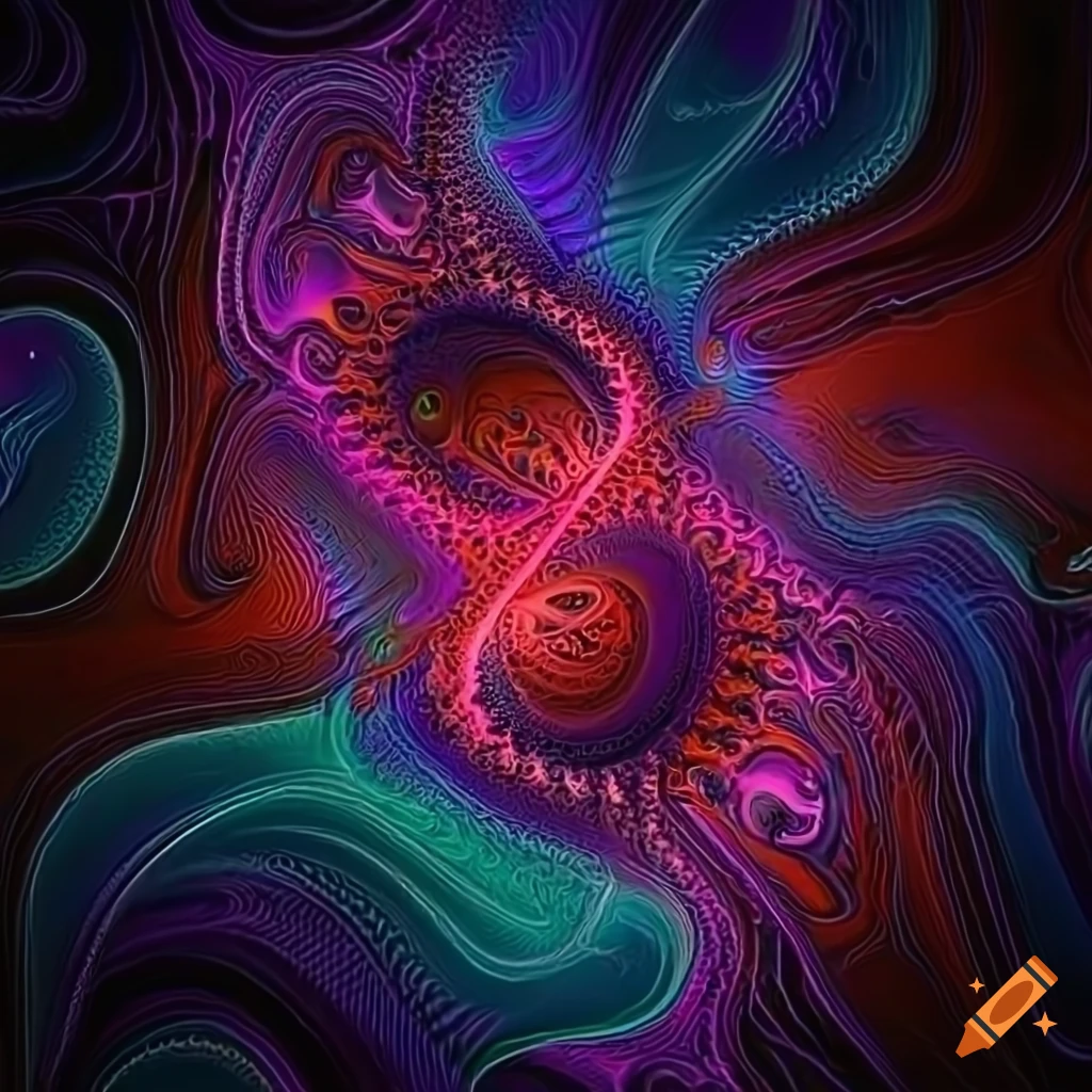 Organic abstract design with fractal patterns on Craiyon