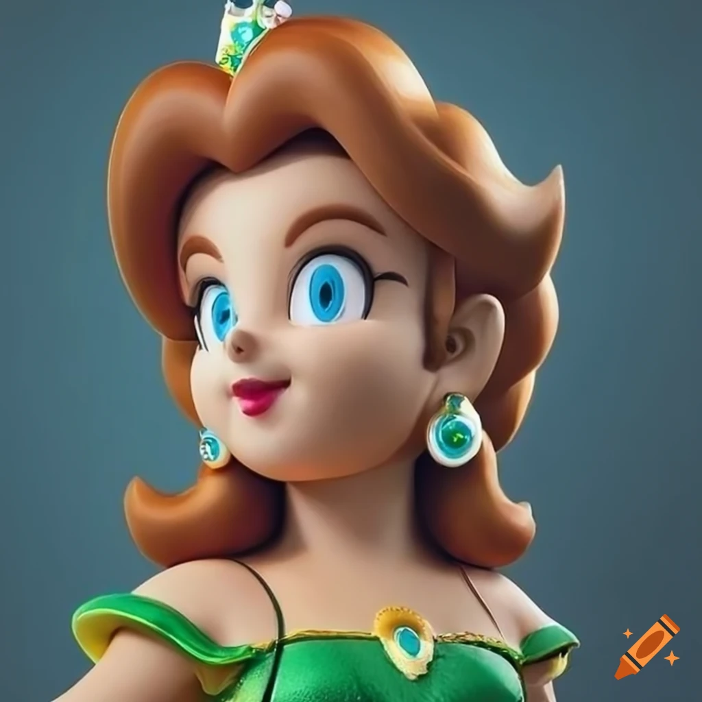 Detailed portrait of princess daisy from a comic strip