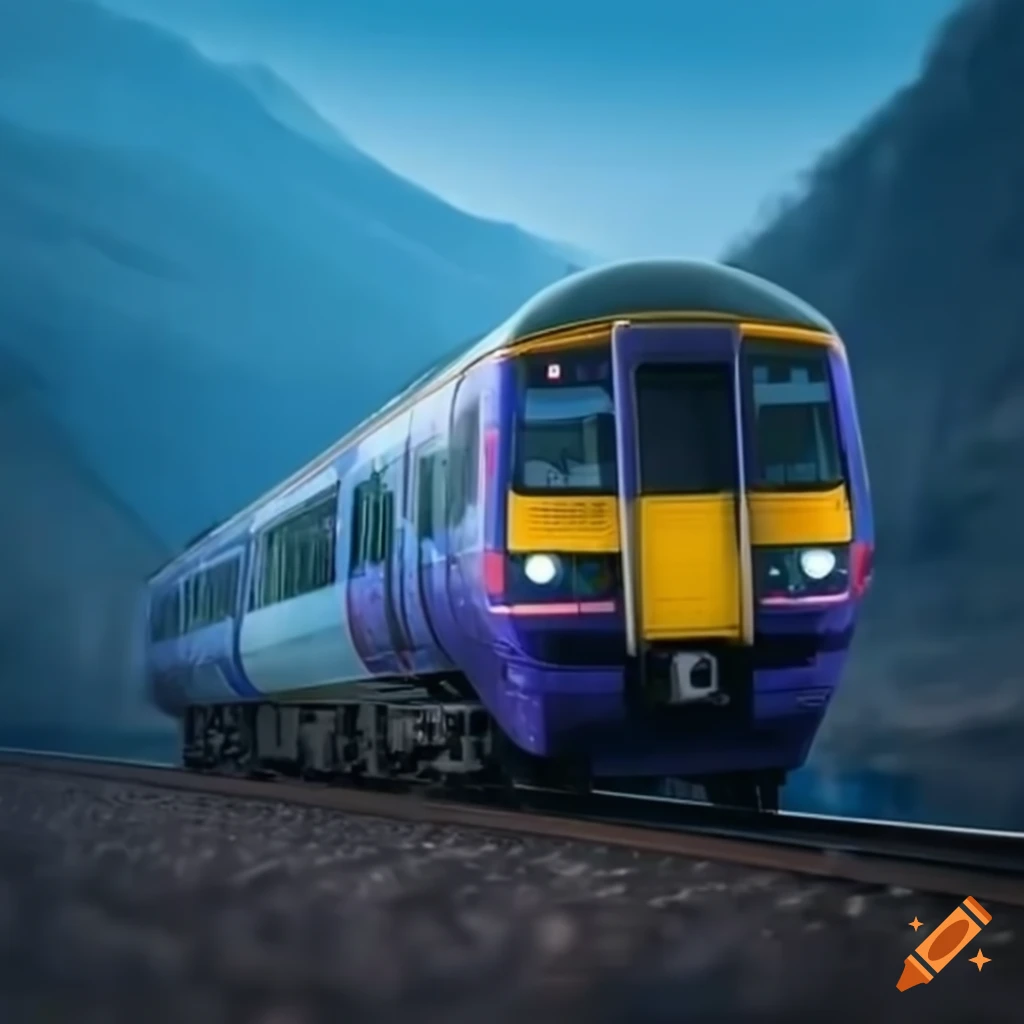 ScotRail hydrogen-powered train on West Highland Line on Craiyon