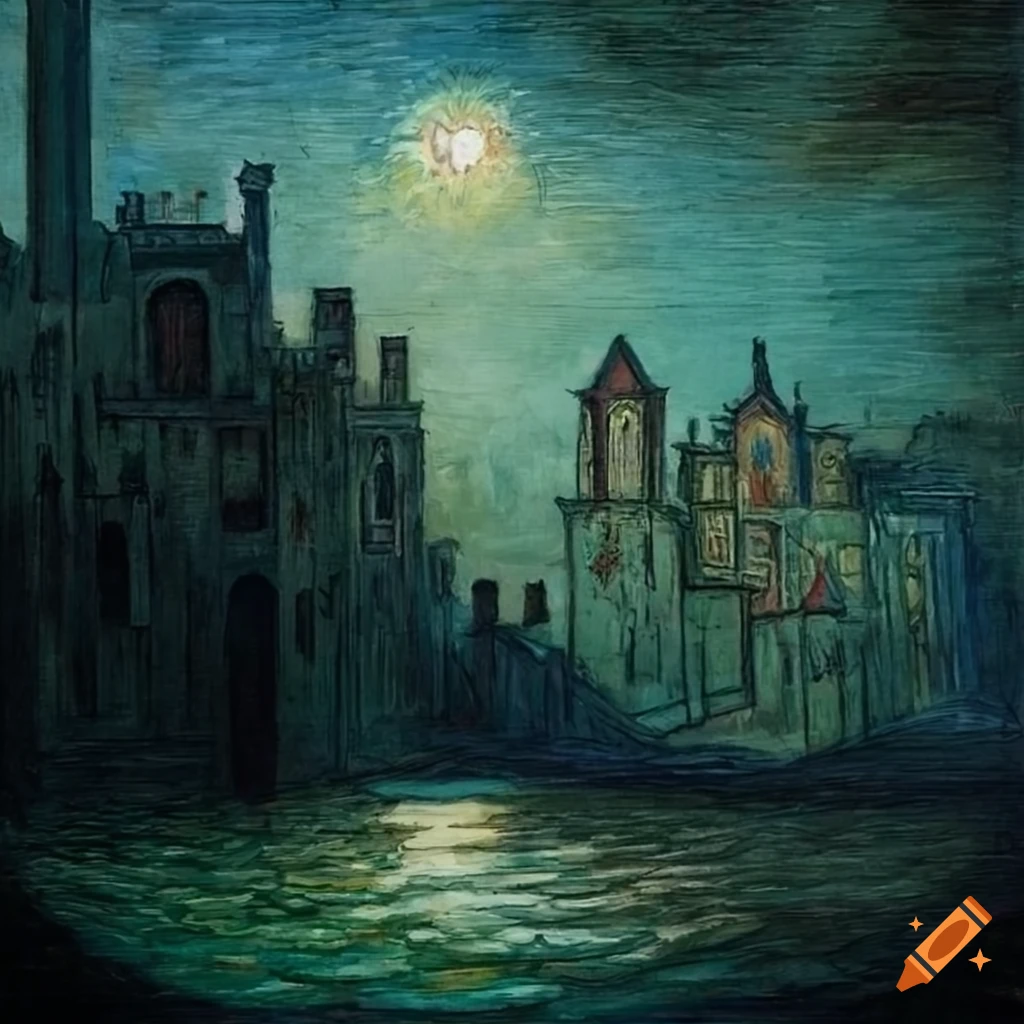 Intricate surrealistic artwork with imaginative creatures and buildings ...