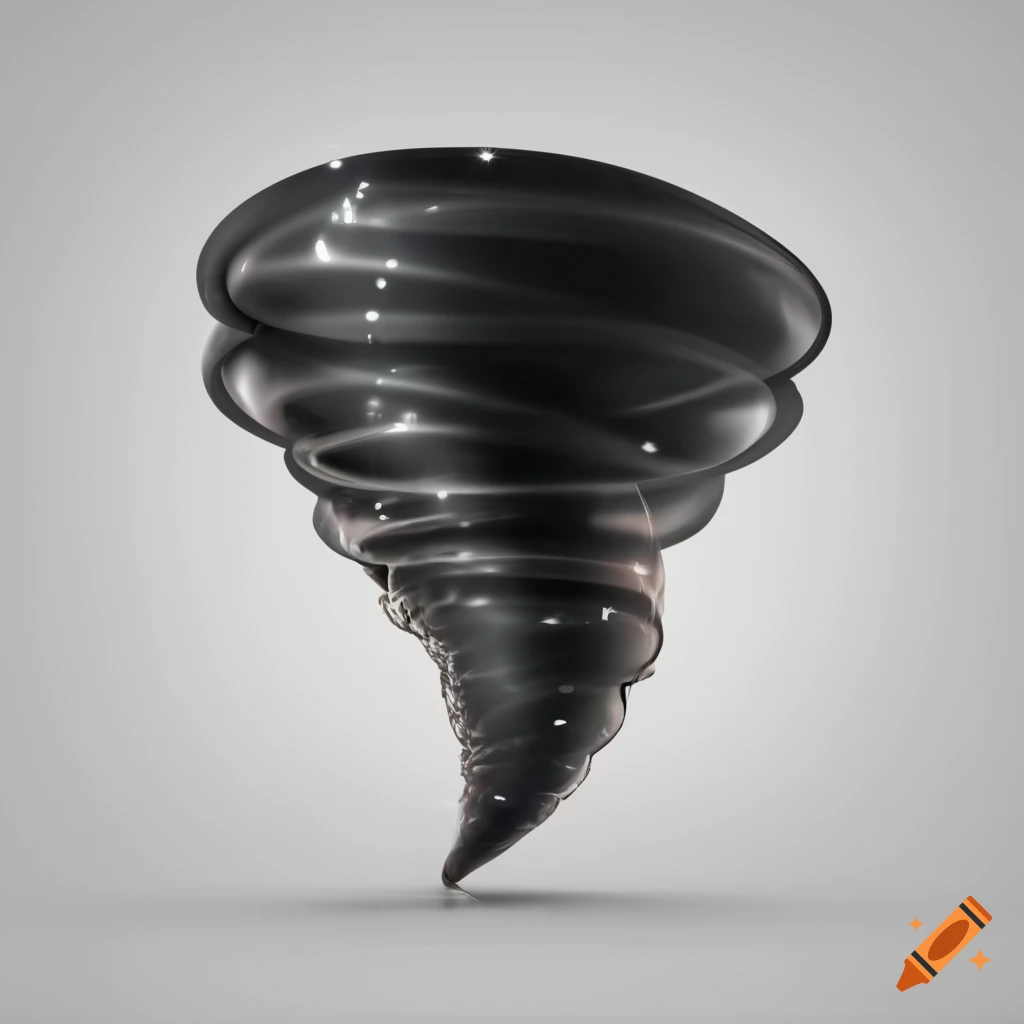 3d rendering of a tornado with black lights
