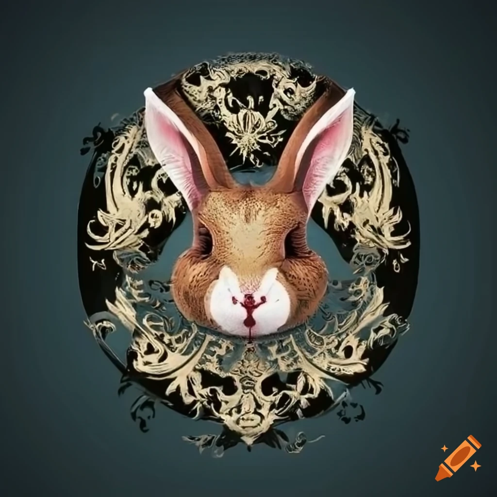 Intricate crest with a march rabbit design