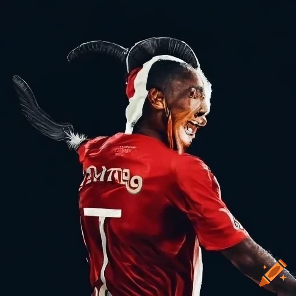 Goat playing soccer on Craiyon