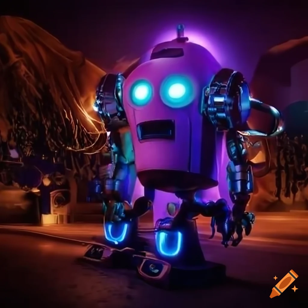 Realistic depiction of robots at Disneyland on Craiyon