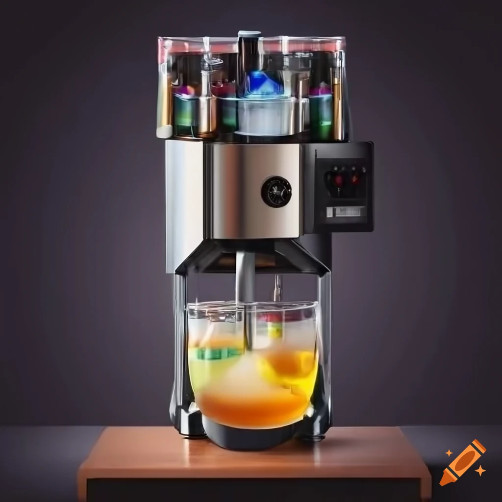 Drink making machine with flavored cartridges on Craiyon