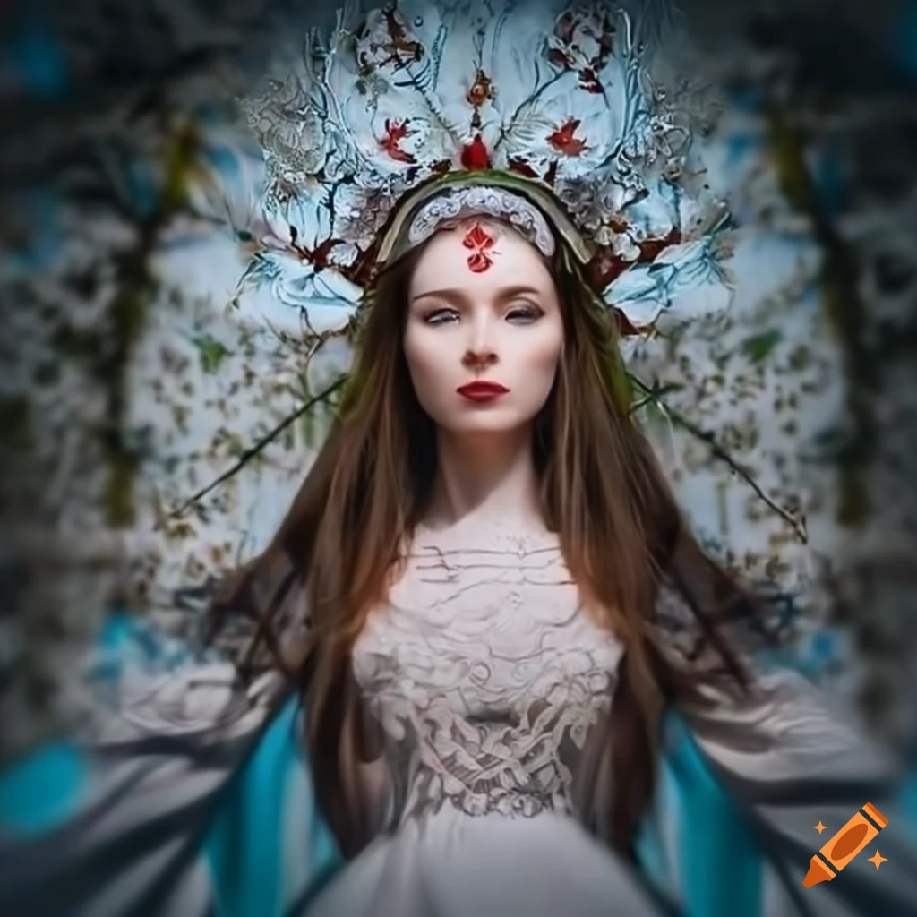 Depiction of a Slavic goddess of spring on Craiyon