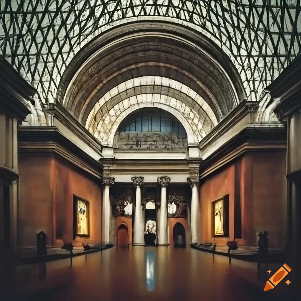 Interior of the british museum in london