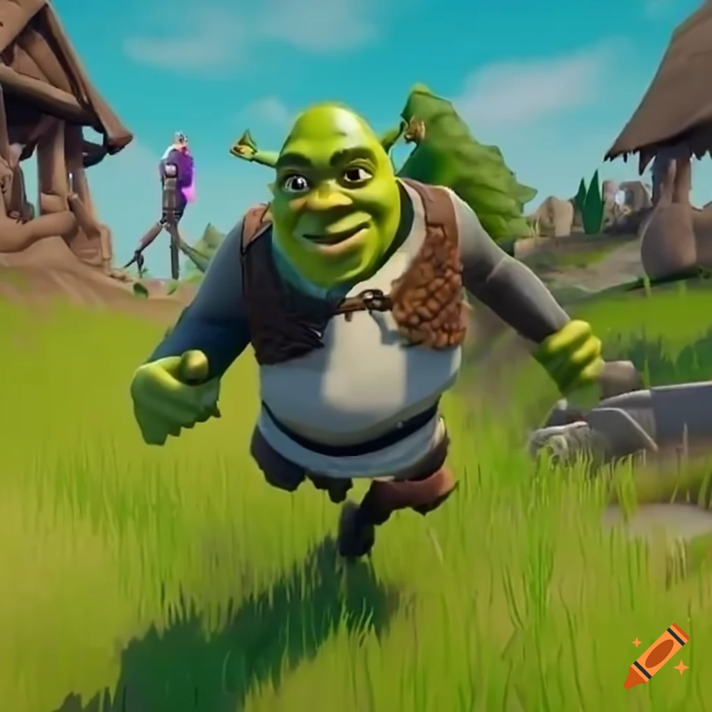 Shrek character in fortnite on Craiyon