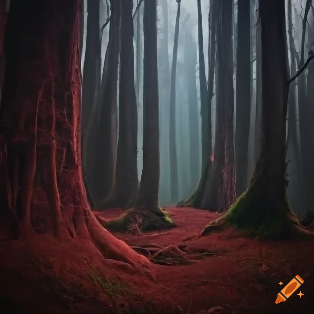 Wizard standing in a dark forest on Craiyon