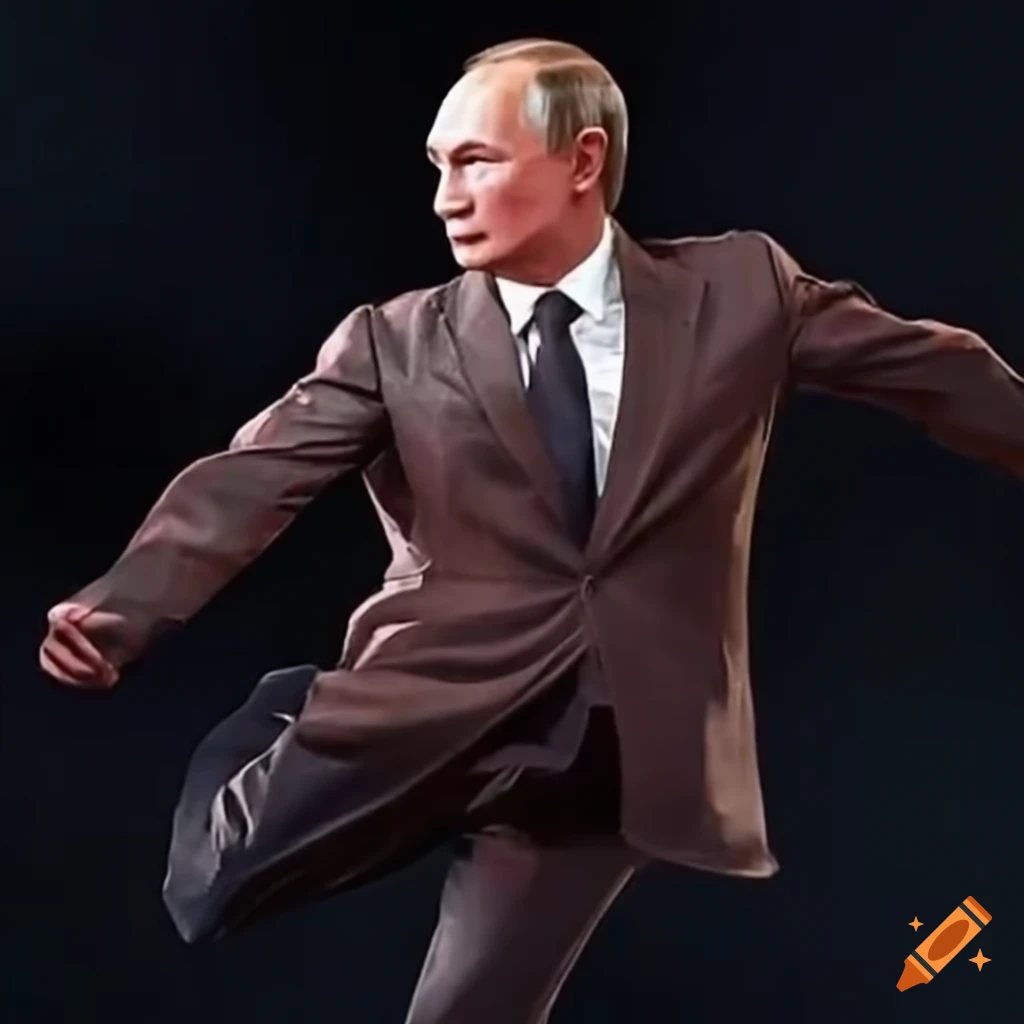 Funny picture of vladimir putin dancing