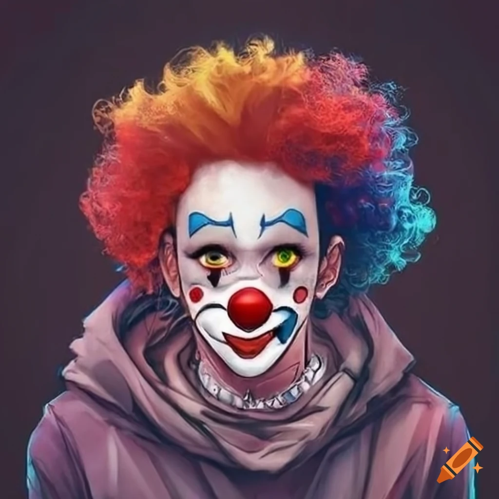 Image of a stylish and cool clown on Craiyon