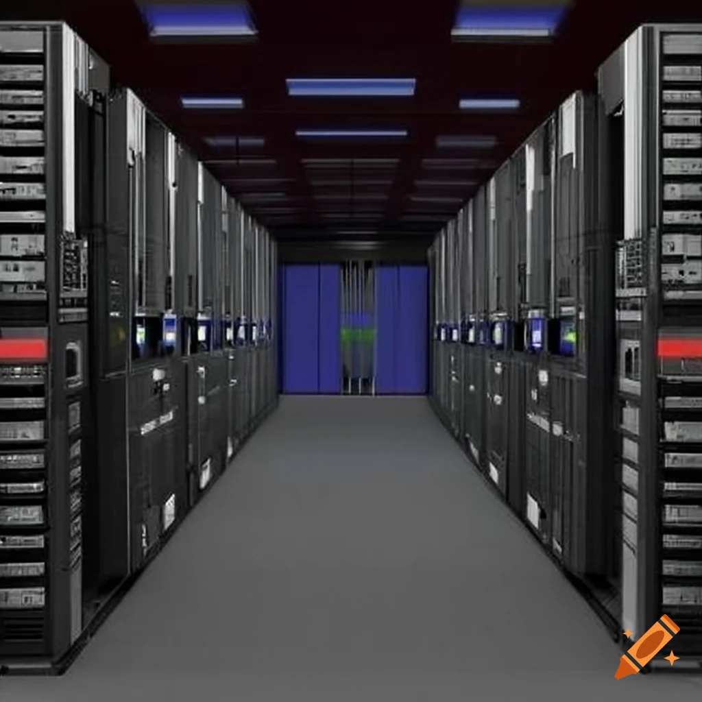 Closed roof computer server room