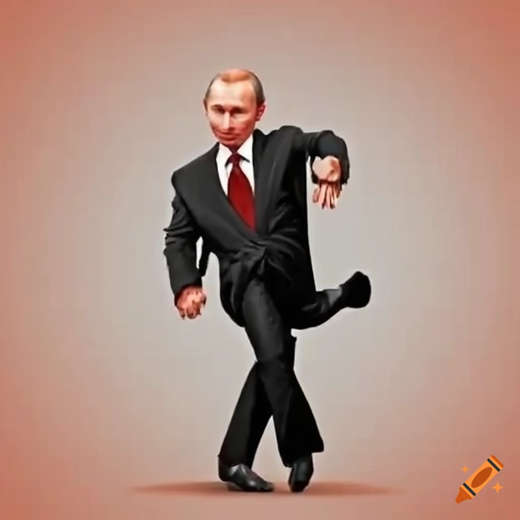 Vladimir Putin dancing on Craiyon