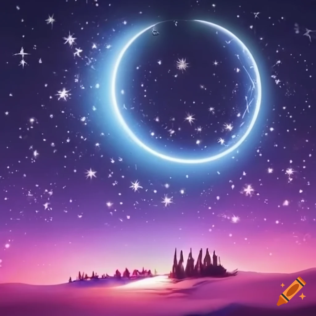 Illustration of the christmas moon