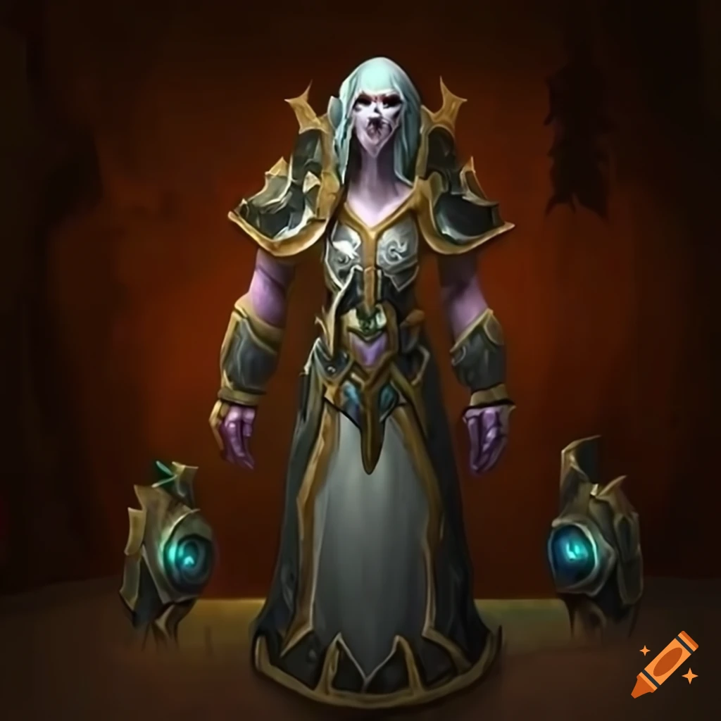 Armored undead priest from World of Warcraft on Craiyon