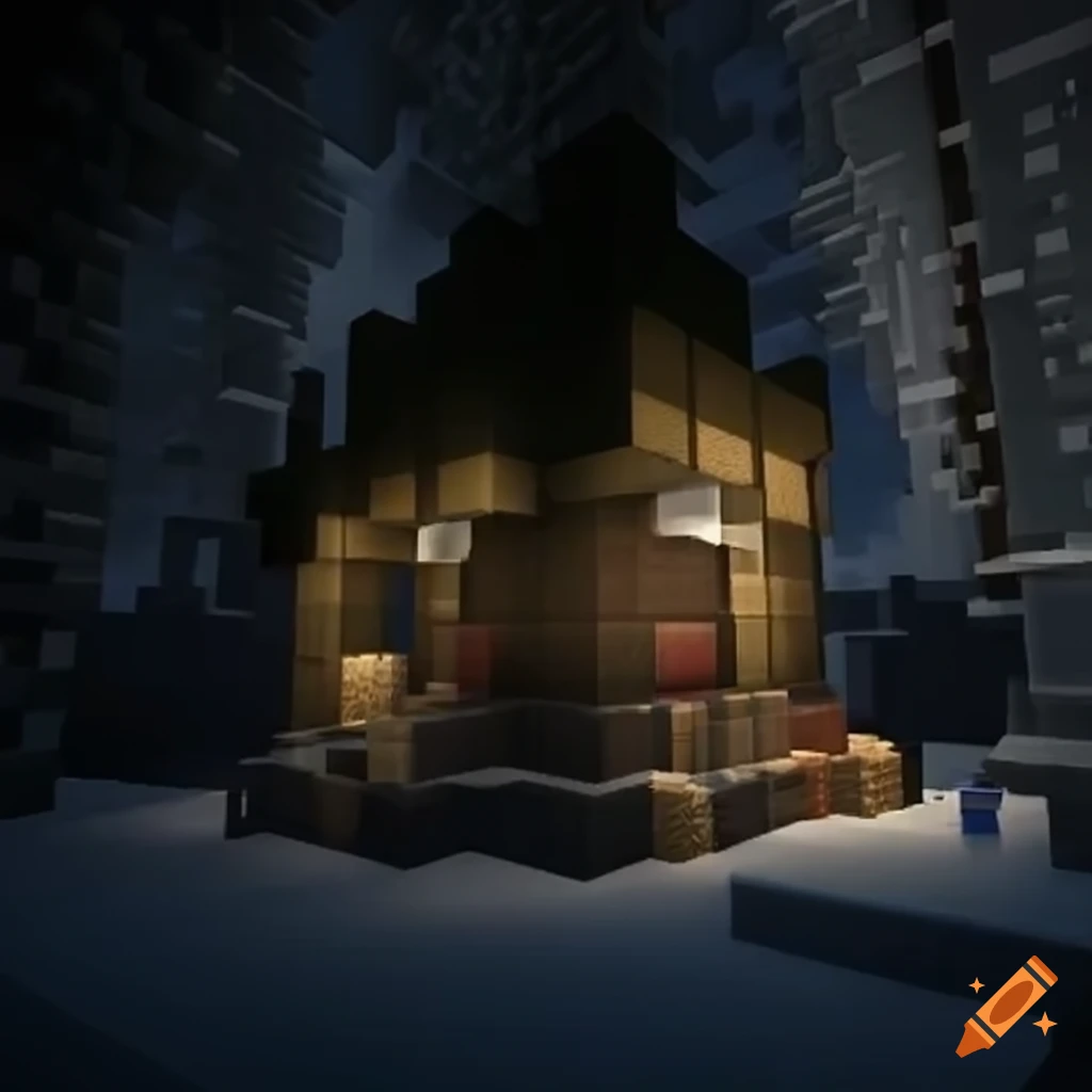 Cozy winter-themed minecraft server logo