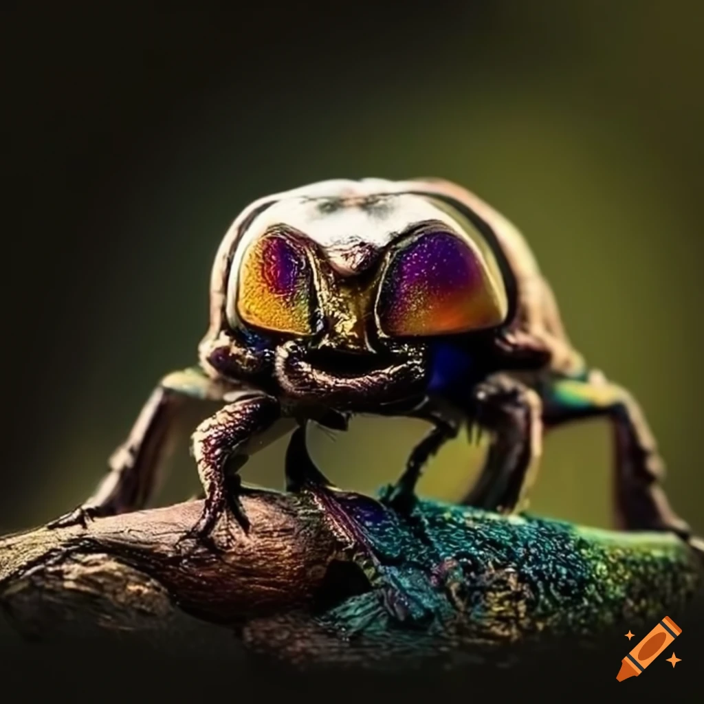 Image of a scarab beetle with a bear-like tail