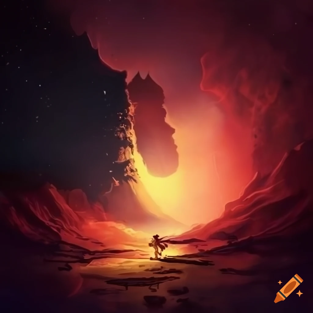 Minimalist depiction of vastness on Craiyon