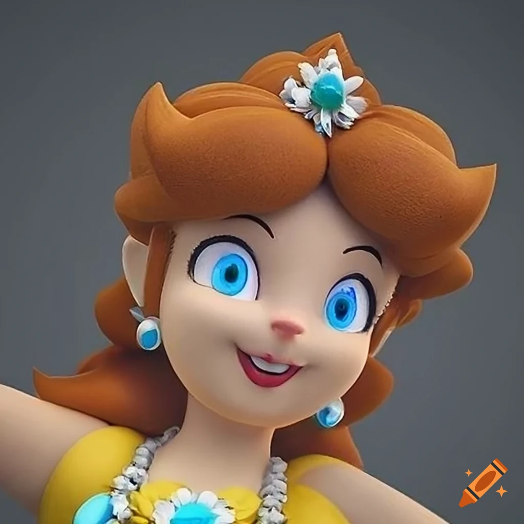Realistic portrait of princess daisy on Craiyon