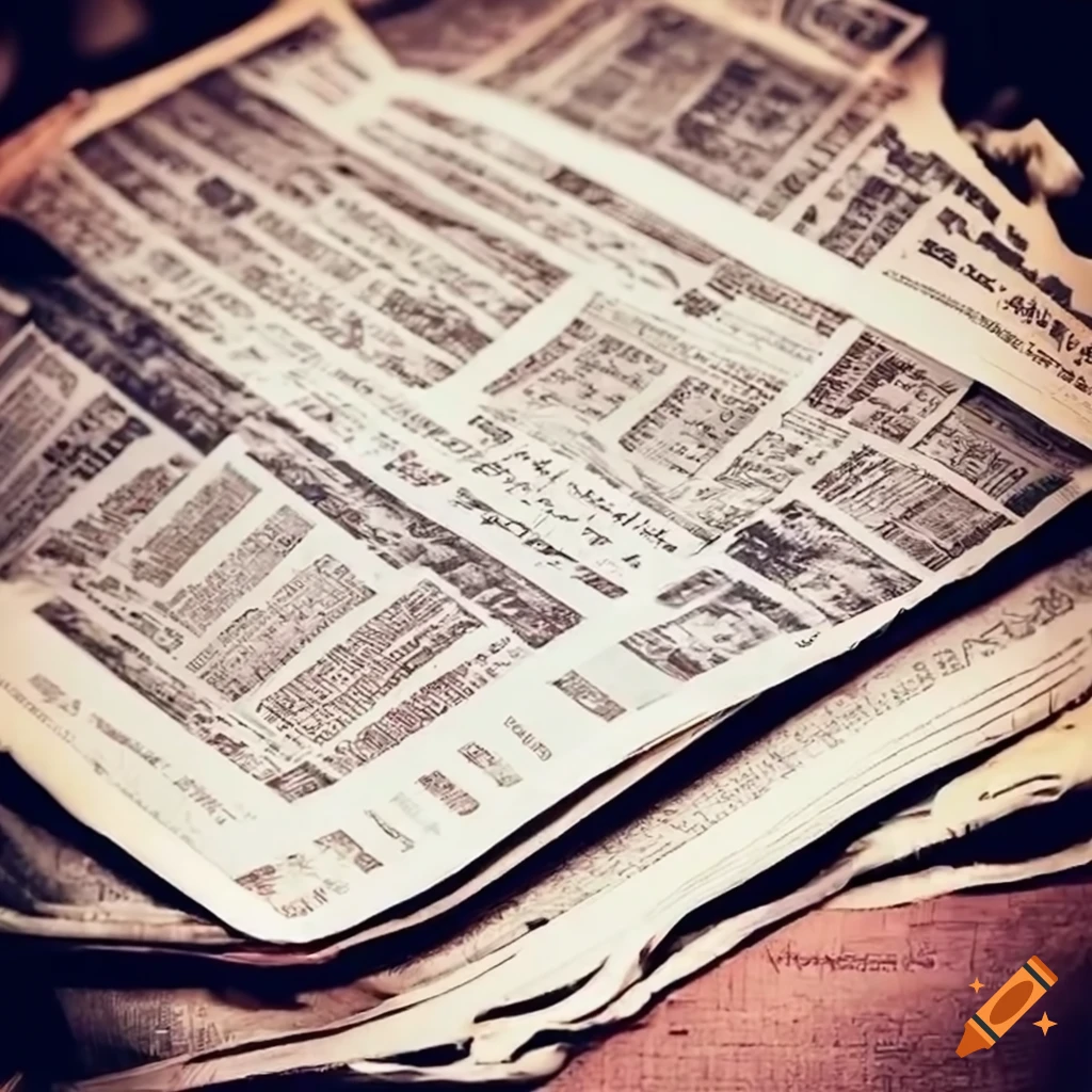 Breaking news headlines on a newspaper