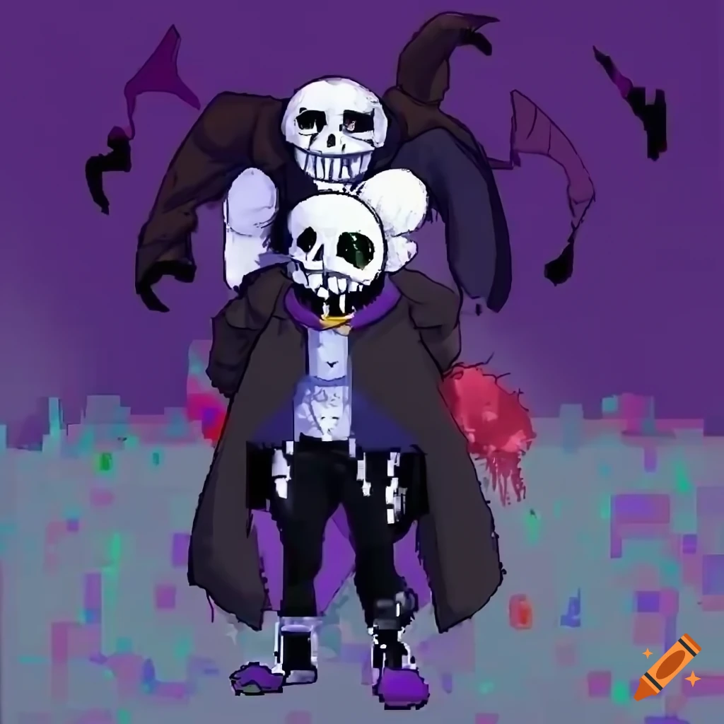 Fanart illustration of an undertale au character on Craiyon