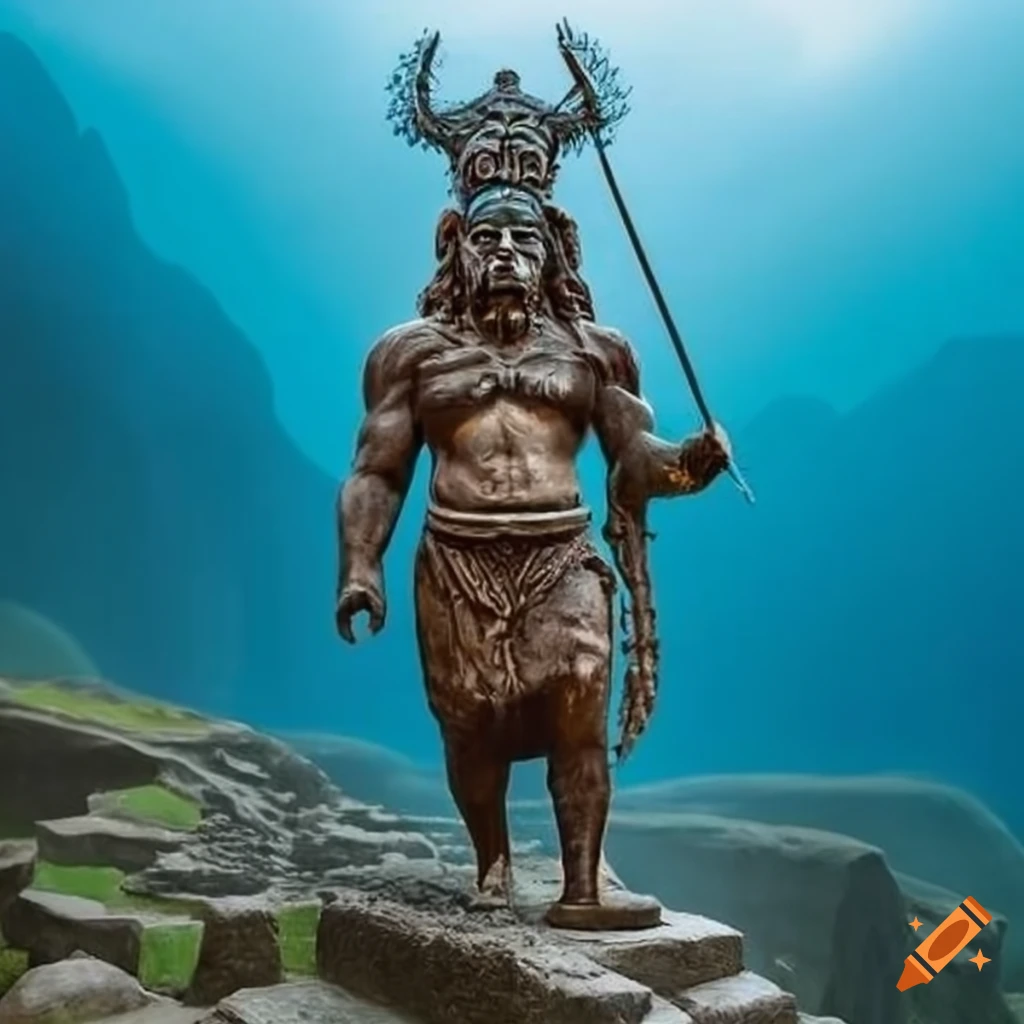 Statue of the inca god of the sea