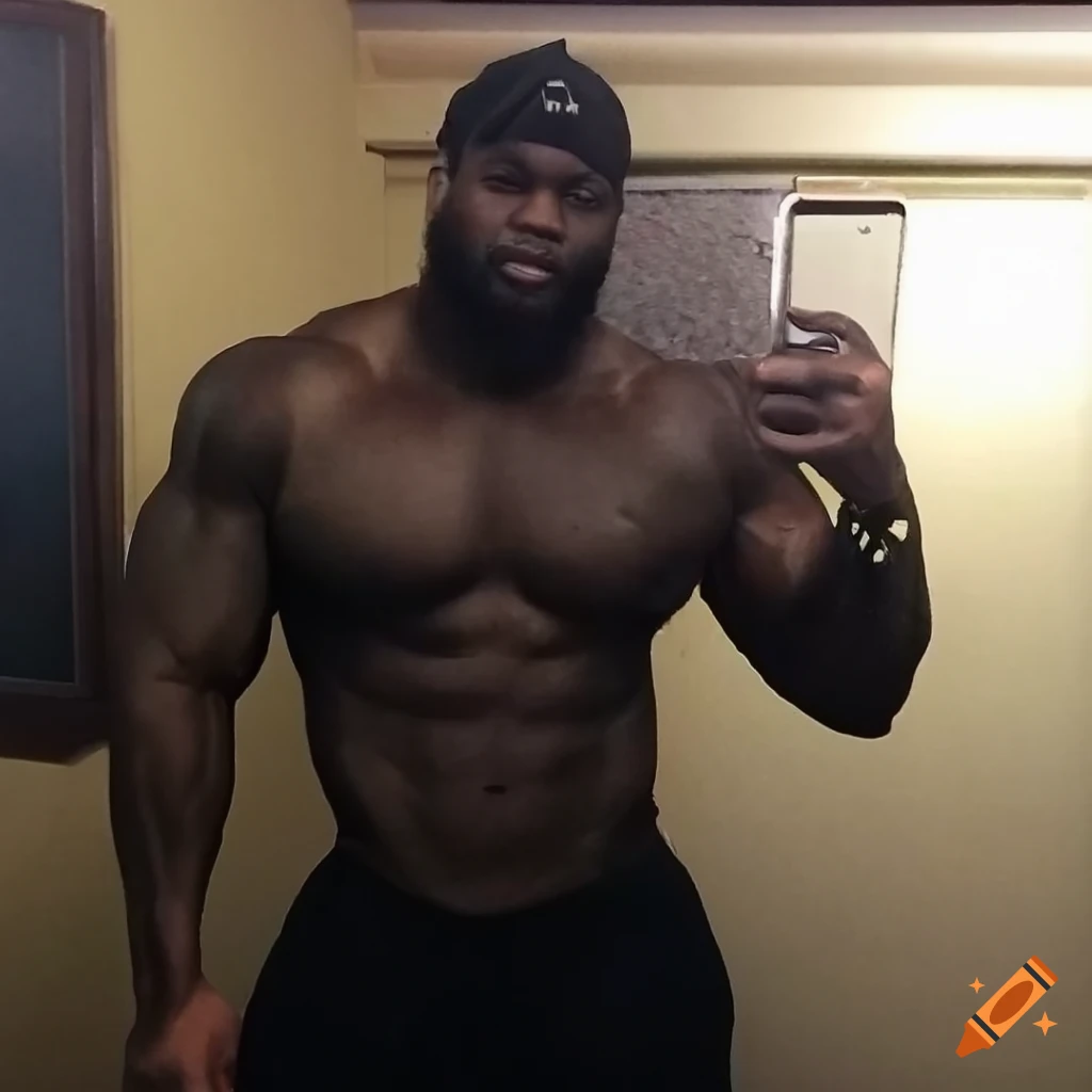 Selfie of a strong african american man on Craiyon