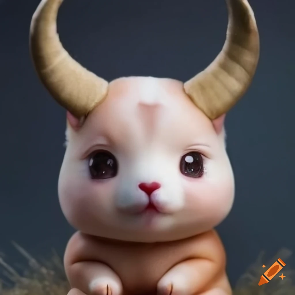 Photograph of a cute chubby anime goat demon on Craiyon