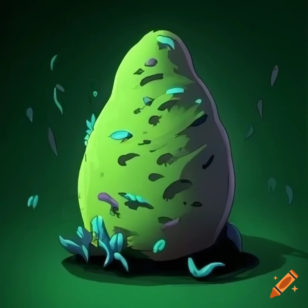 2d bushes in the style of adventure time