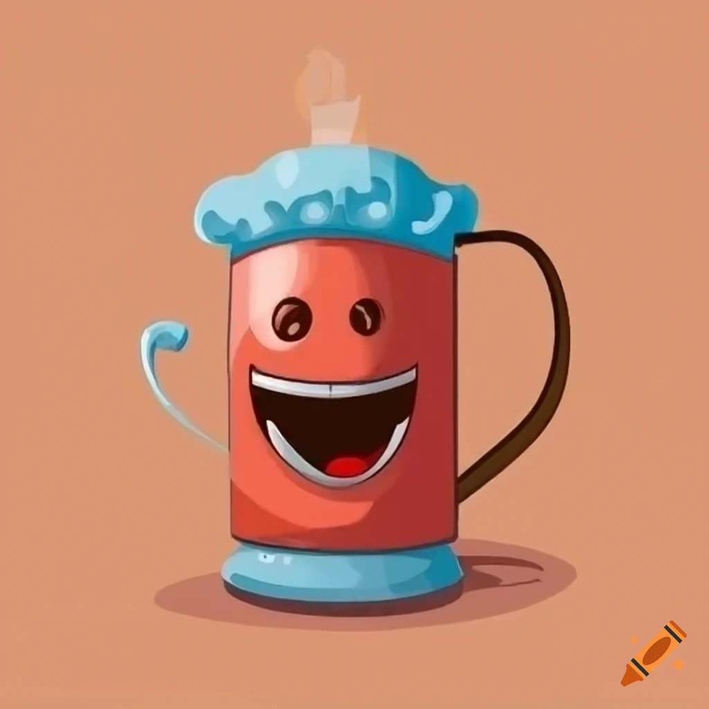 Cartoon jug cooking food