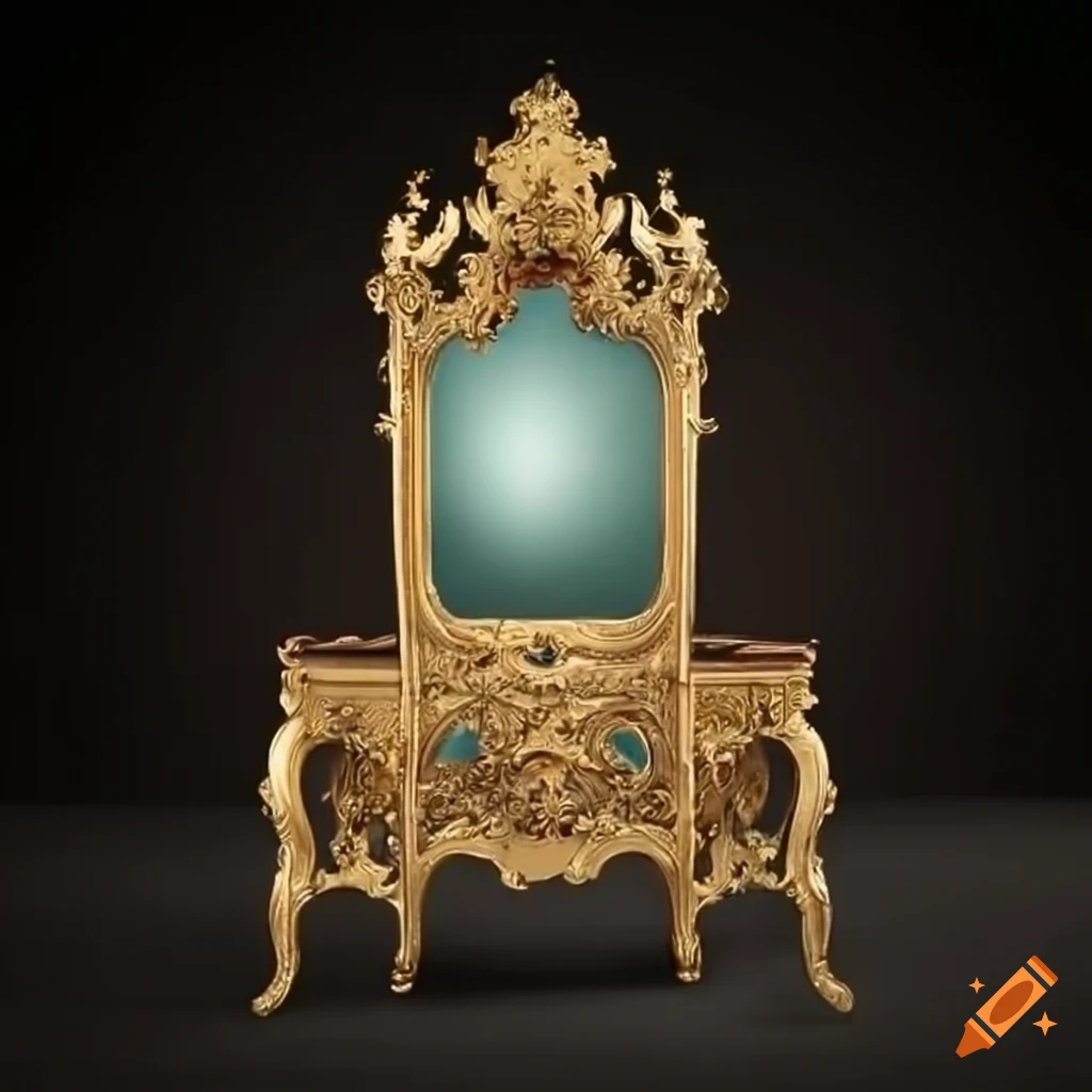 Rococo style computer with intricate design on Craiyon