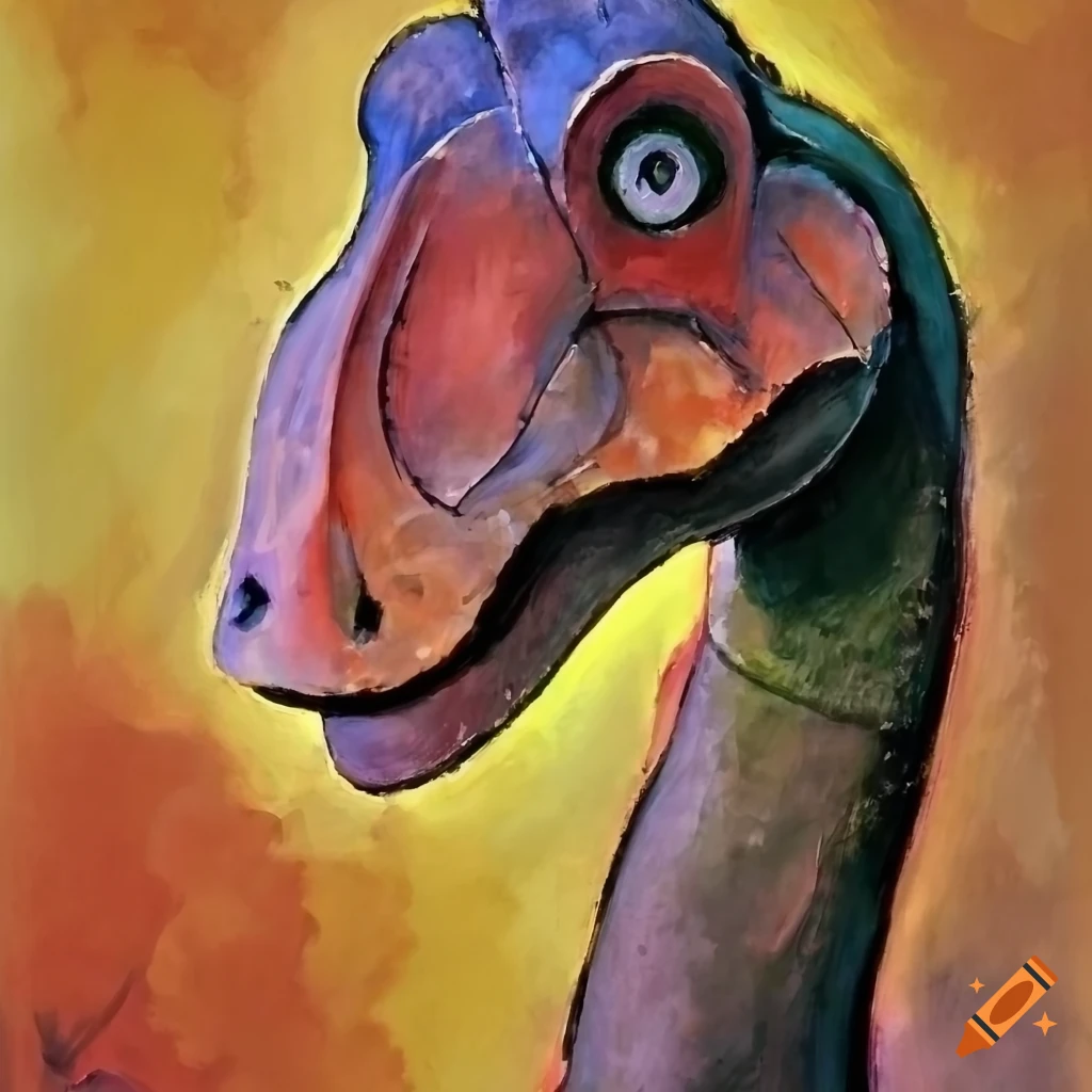 Artistic portrait of a brachiosaurus on Craiyon
