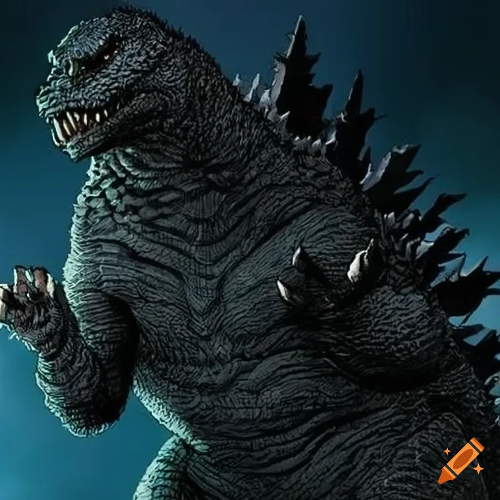 Godzilla and the destroyer combined artwork on Craiyon