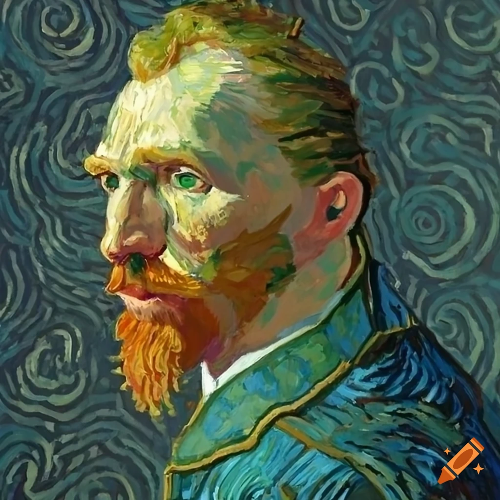 Van gogh style portrait of archaeopteryx on Craiyon