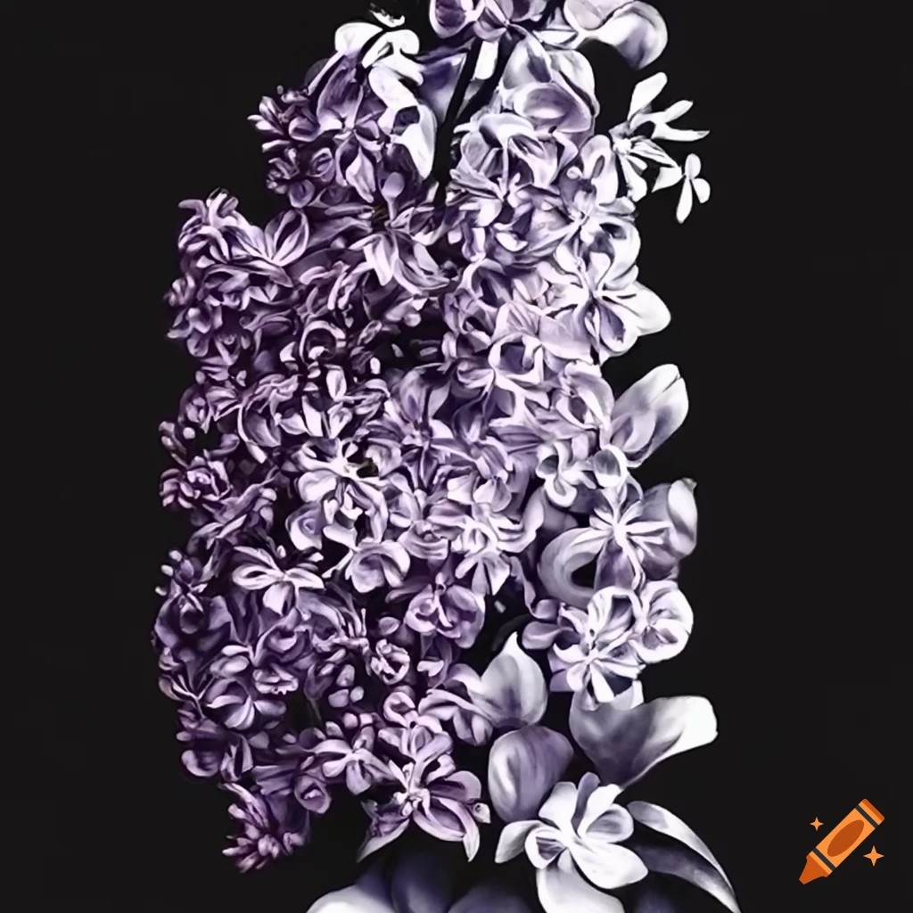 Lilac bush in full bloom