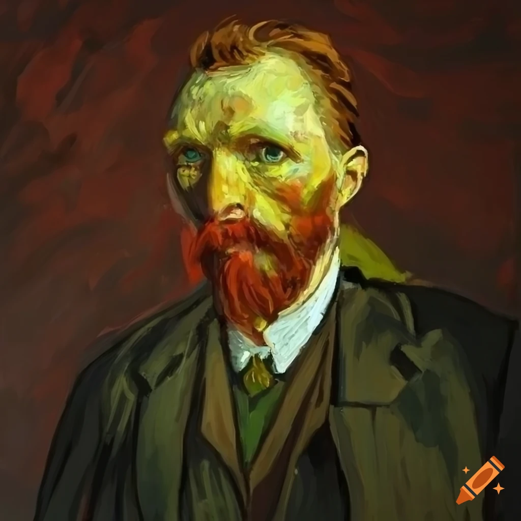 Van gogh style portrait of a brachiosaurus on Craiyon