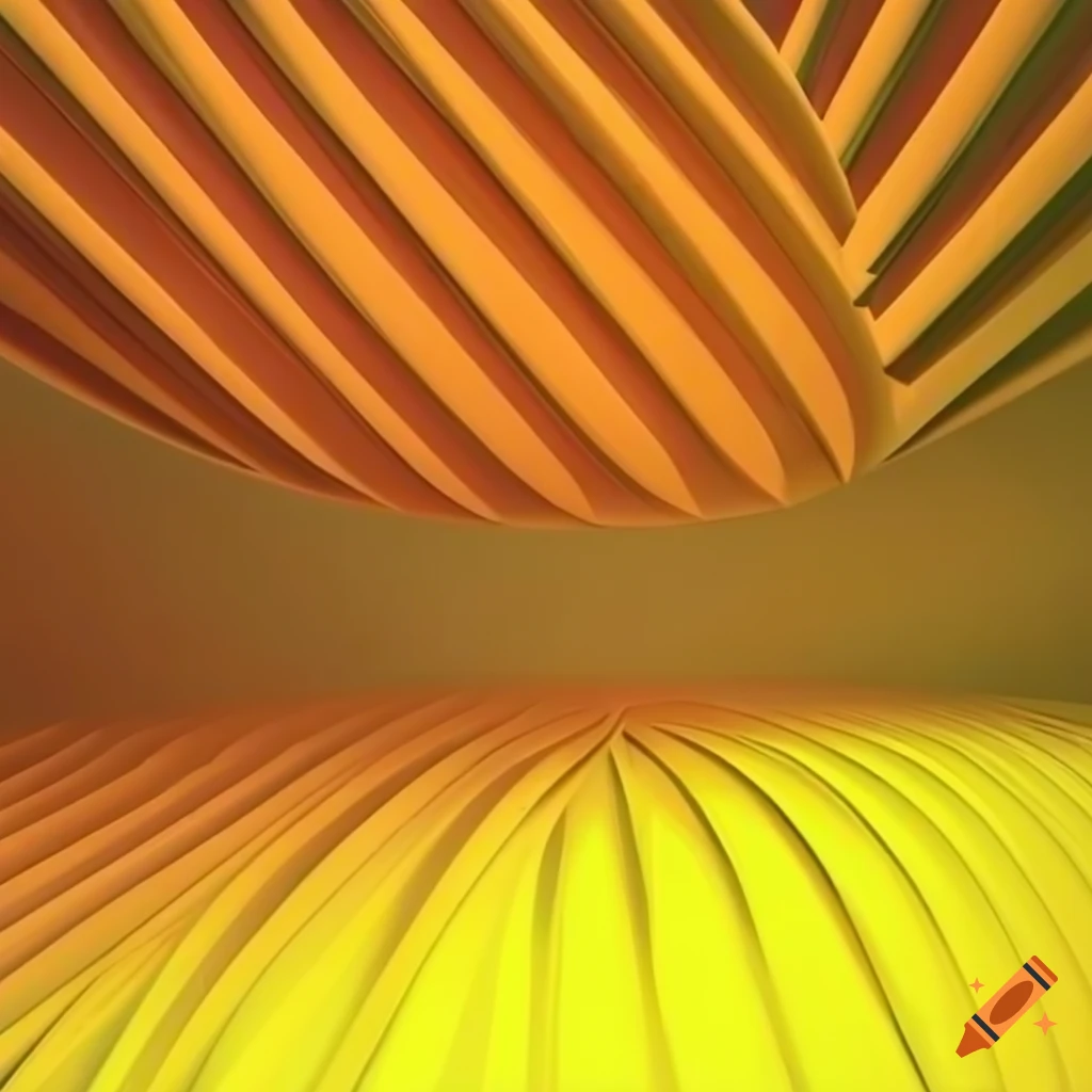 Yellow and orange 3d abstract geometric pattern on Craiyon
