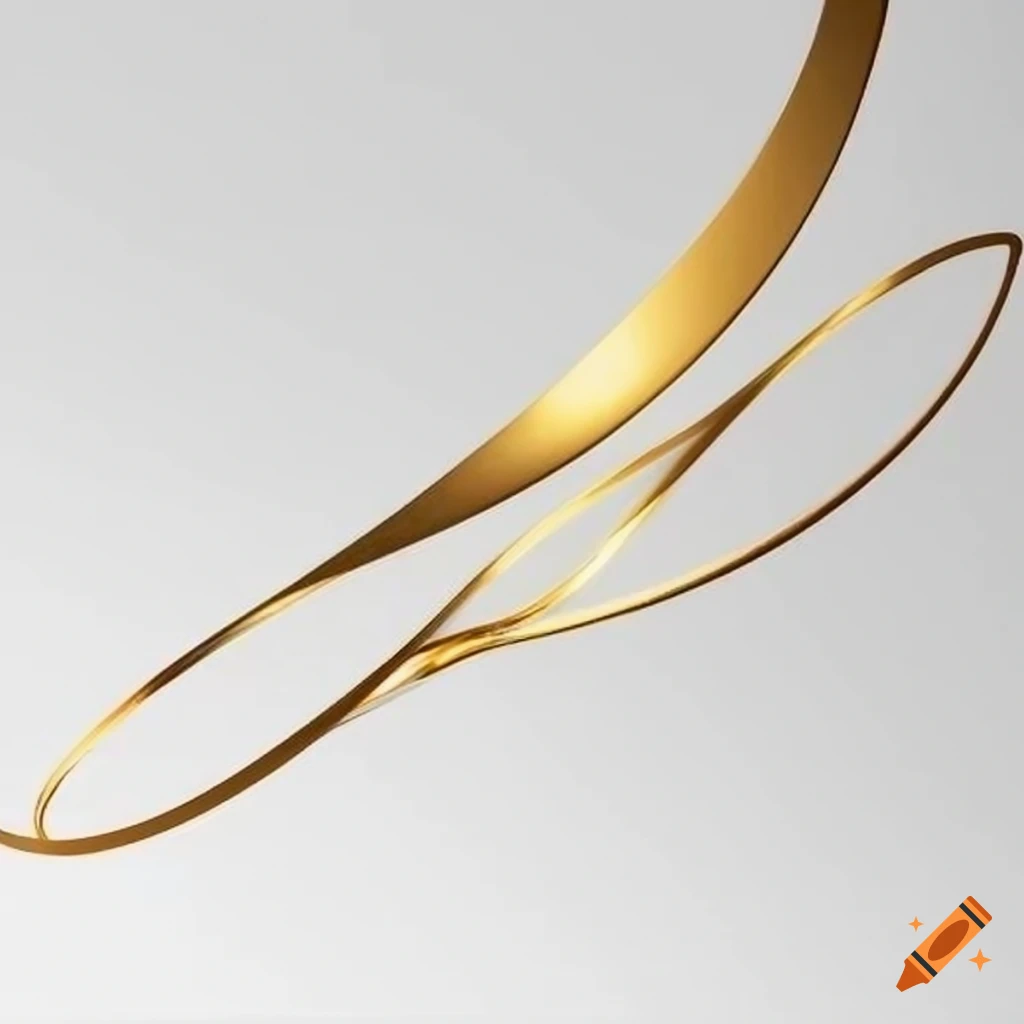 Gold line on white background