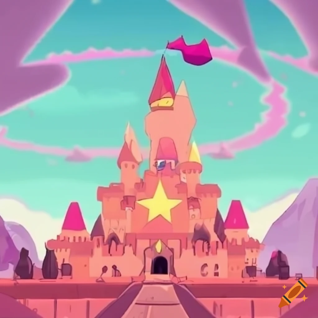 Screenshot of steven universe in mario castle